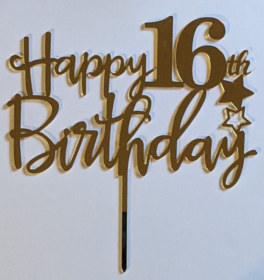 Sweet 16 Shine: Celebrate with our Happy 16th Birthday Acrylic Cake ...